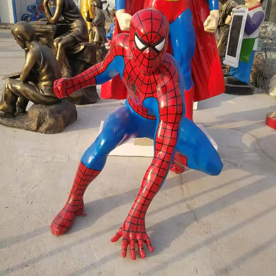 Life-Size Spider-Man Statue – High-Quality Resin Movie Character Sculp ...