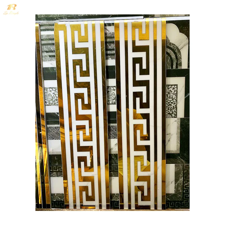 Luxury Versace Inspired Porcelain Glass Tiles Borders for Wall or Floo ...