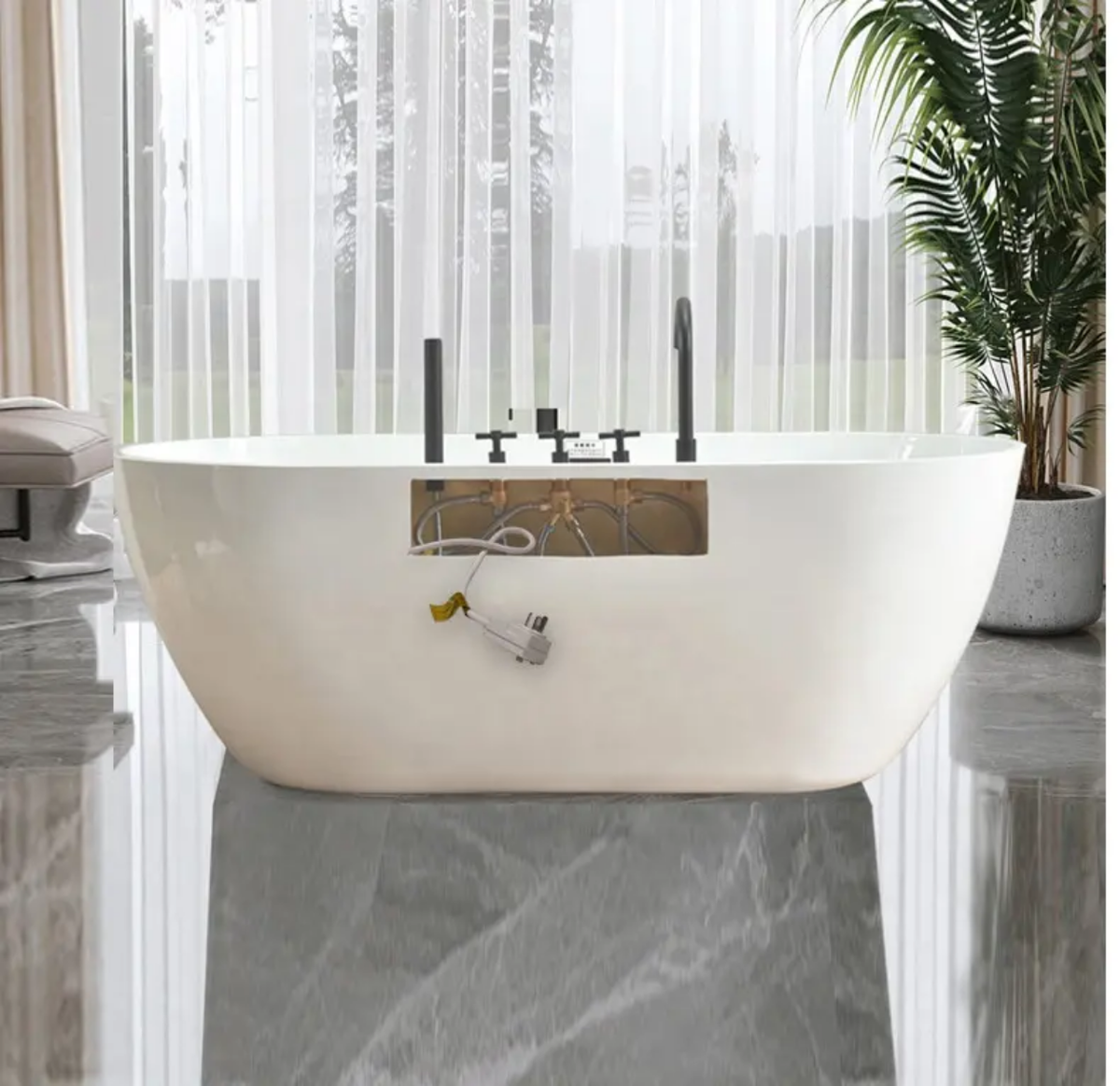 Whirlpool Bathtub Single Seater Air Jet Tub Jacuzzi White – La Moderno