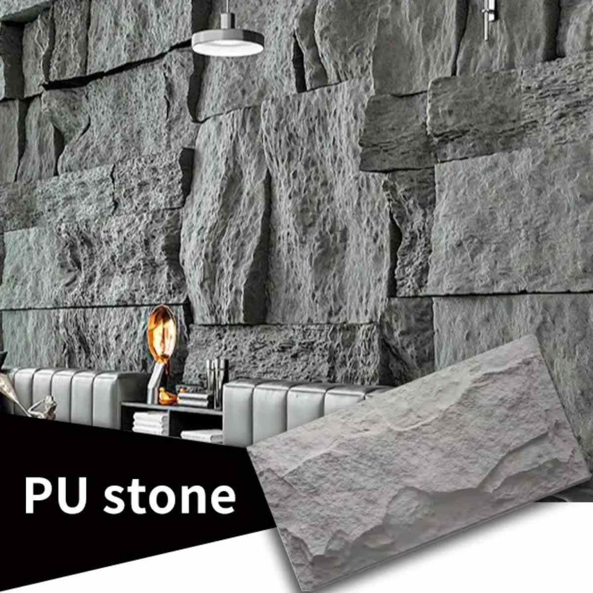 Lightweight Outdoor PU Faux Rock Stone Panels – 3D Polyurethane Decora ...