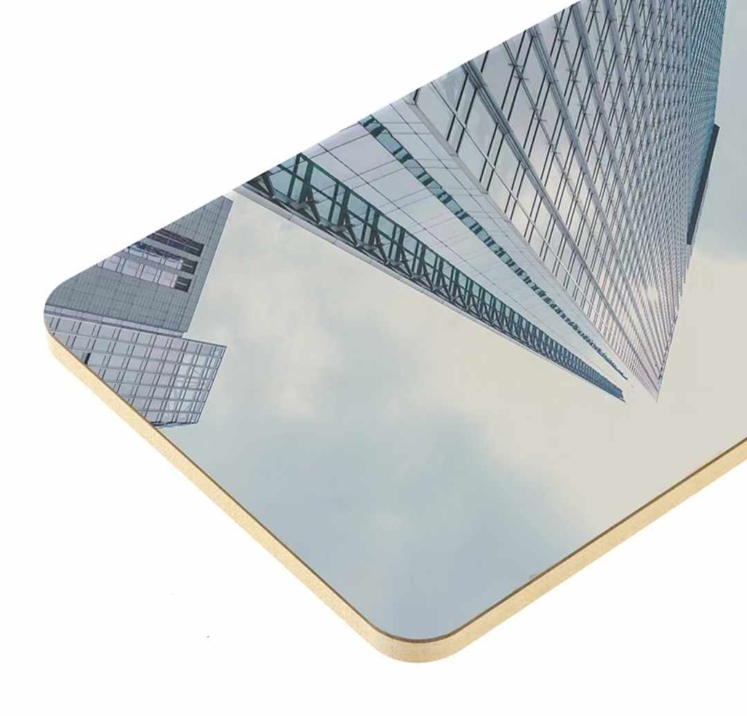 Mirror Panel PVC Wall Decor Bamboo Charcoal Wood Metal Plate Waterproo ...