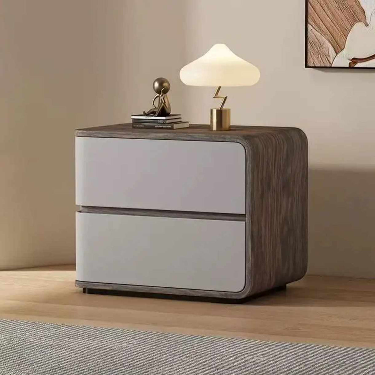 Modern Minimalist Nightstand – High-Quality Storage Table for Bedroom ...