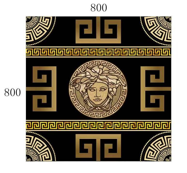 Black and Gold Elegant Versace Medusa Tiles – La Moderno