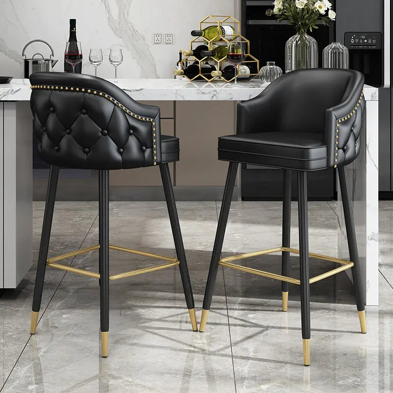 Modern Home Bar Chair Back Counter Stool High Chair Custom Industrial ...