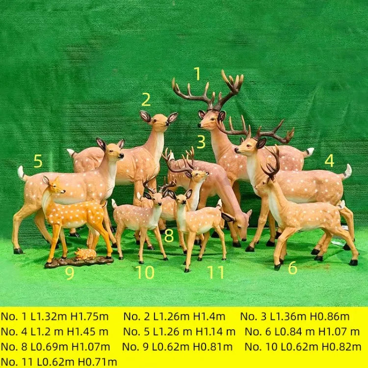 Deer Statues Life-Size Outdoor Garden Fiberglass Animal Sculpture – La ...