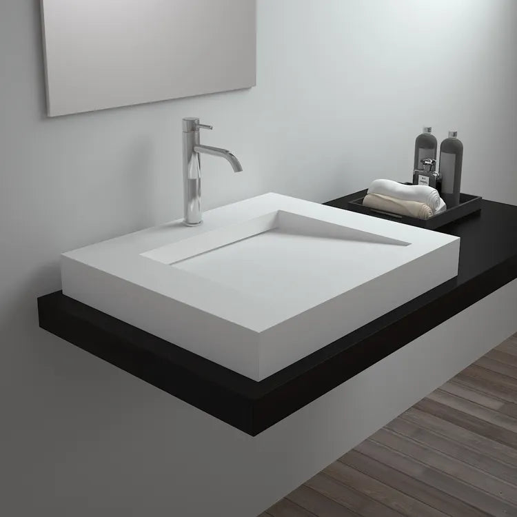 Wash Basin Bathroom Vessel Sink with Slope Design – La Moderno
