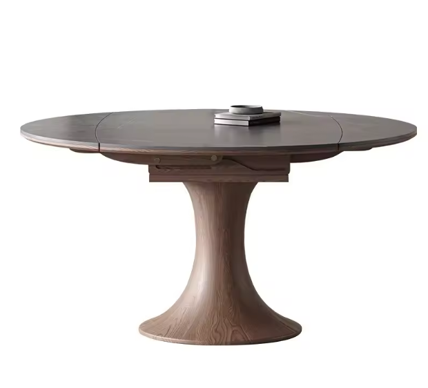 Sintered Stone Dining Table Set – Foldable Round Table for 6 to 8-Seat ...