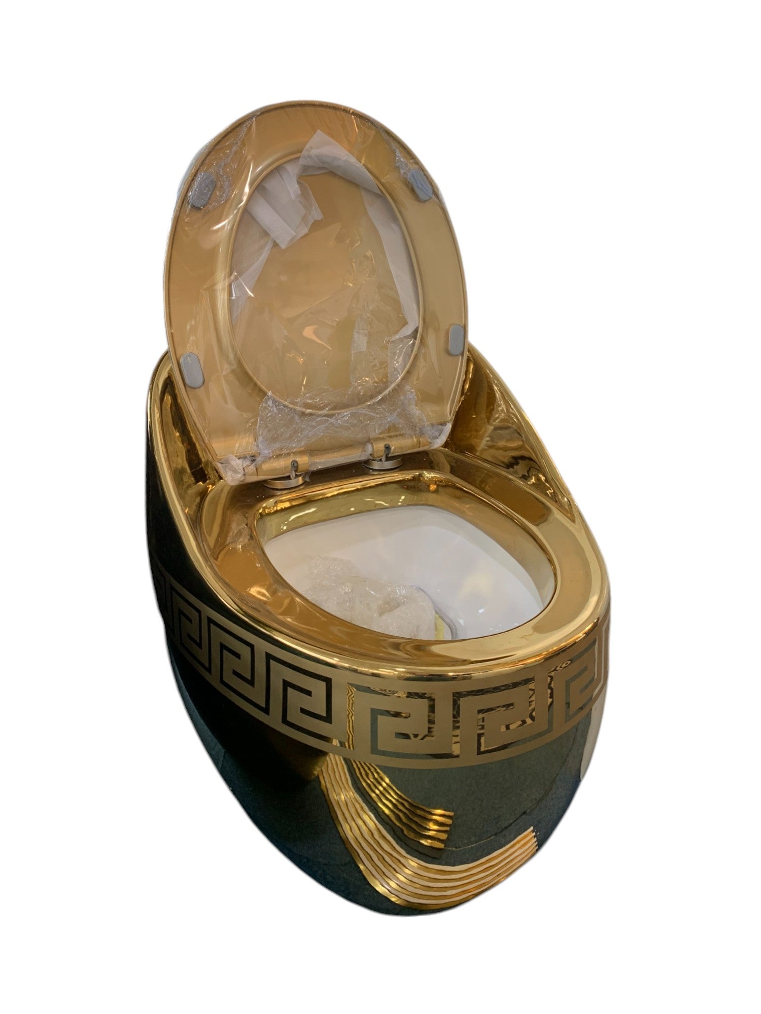 Electroplated Pure Gold Versace Egg Type Toilet Single Flush Lever – La ...