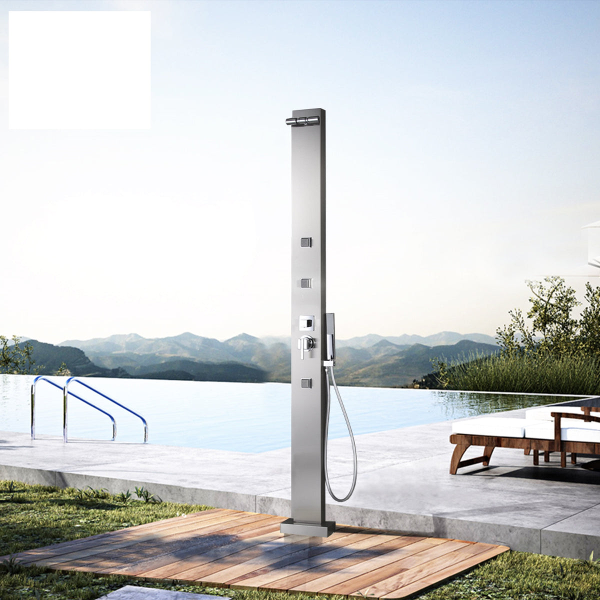 Outdoor Shower Panel Stainless Steel Outdoor Shower Stand Pool Shower ...