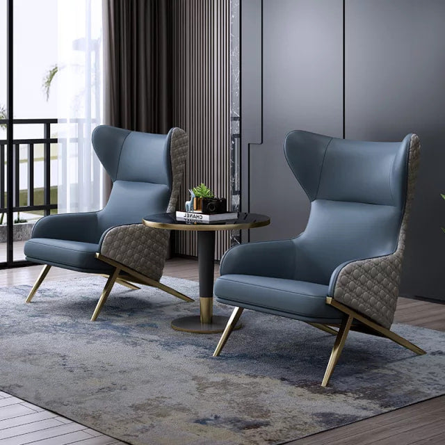 LEATHER European style Chair stainless Gold Legs – La Moderno