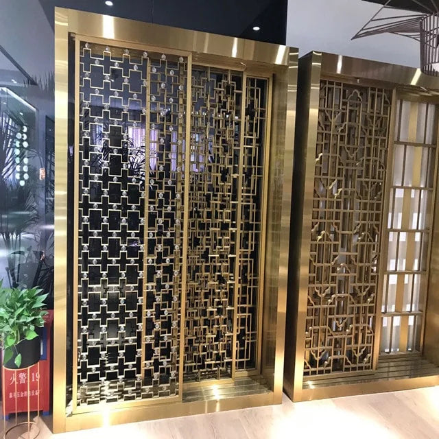 Stainless steel Gold Luxury Partition (Price depends on its Sizes) – La ...