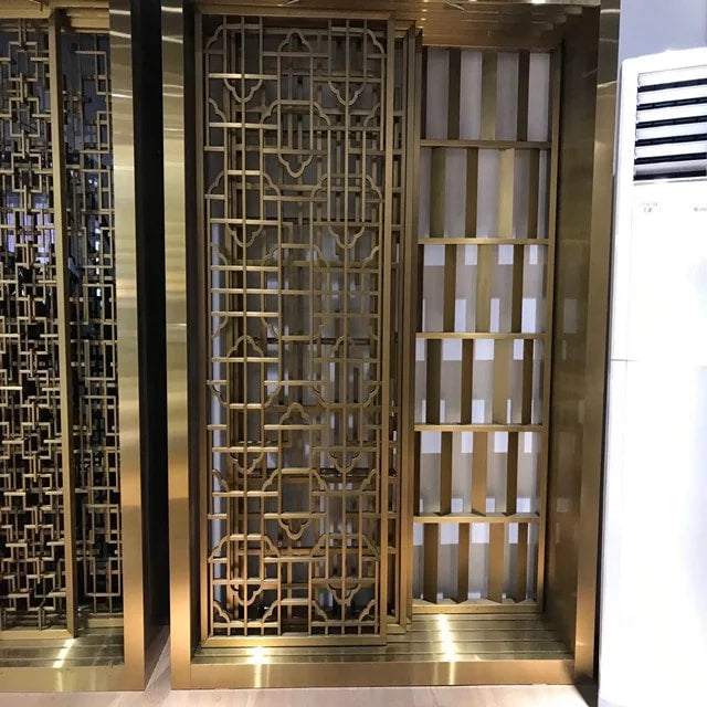 Stainless steel Gold Luxury Partition (Price depends on its Sizes) – La ...