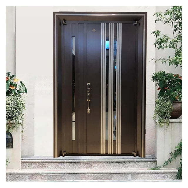 Luxury Steel American Doors Main Entrance with Anti-theft Bolt – La Moderno