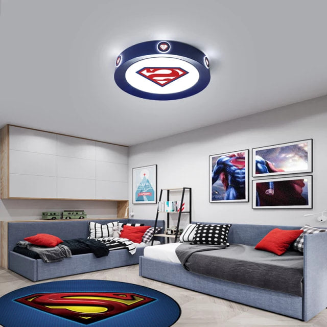 Kids Led Superman Ceiling Wall Light Home Decor – La Moderno
