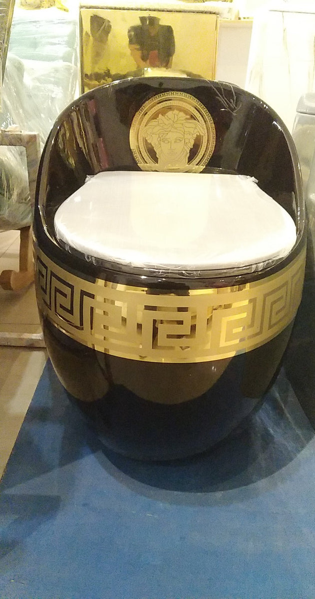 Gold and Black Versace Toilet – La Moderno