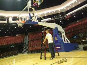 Certification Fiba Electric Hydraulic Folding Basketball hoop Stand fo ...