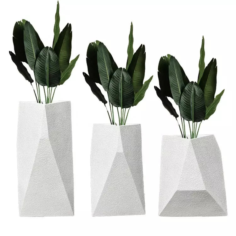 Modern Irregular Planter Box Lightweight Concrete Garden Outdoor Fiber ...