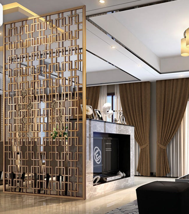 Stainless Living Room Bedroom Wall Panel Divider Metal Steel Partition ...