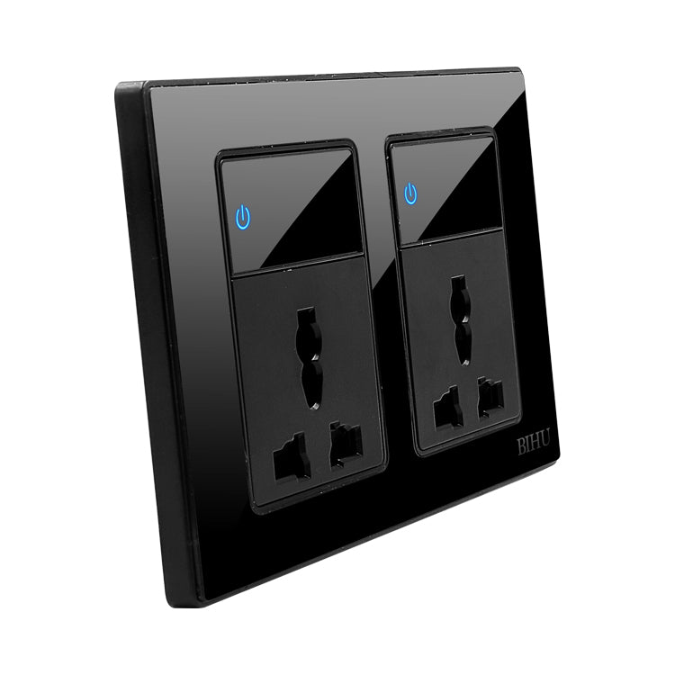 2 Gang Wall Socket Black Edition Universal Socket – La Moderno