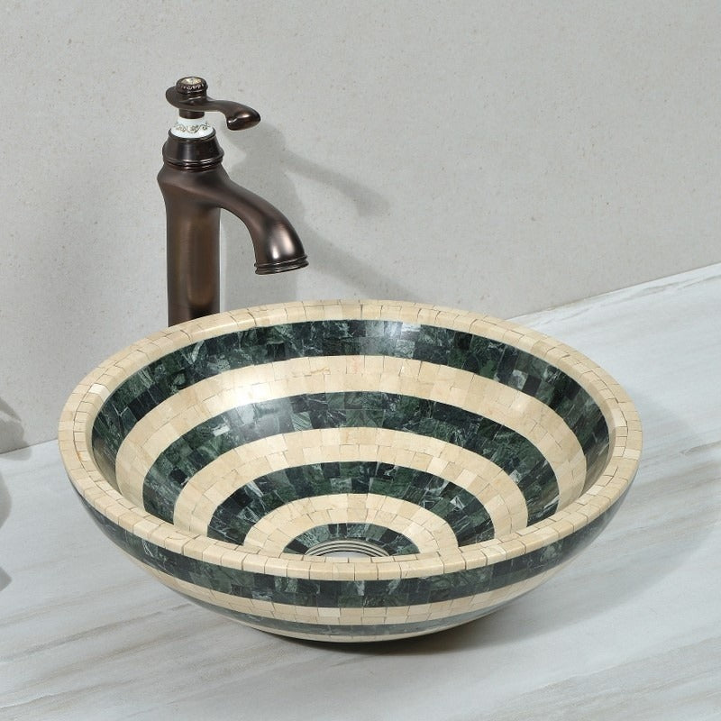 Natural Stone Marble lavatory basin bathroom luxury basin round – La ...