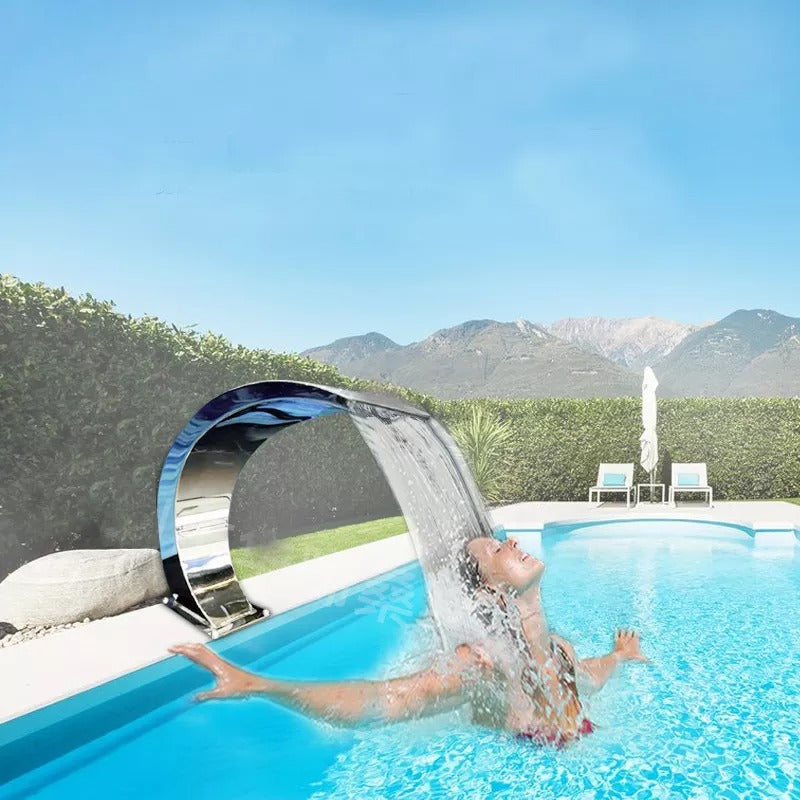 Stainless Steel Swimming Pool Water Curtain Gardening Outdoor Wall Spa ...
